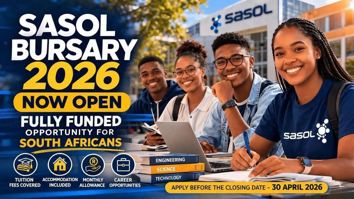 Sasol Bursary 2026 Now Open – Fully Funded Opportunity for South Africans